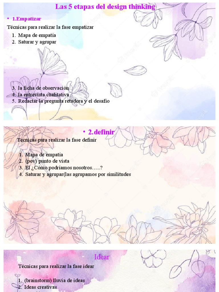 Etapas y Tecnicas de La Metodologia de Design Thinking | PDF
