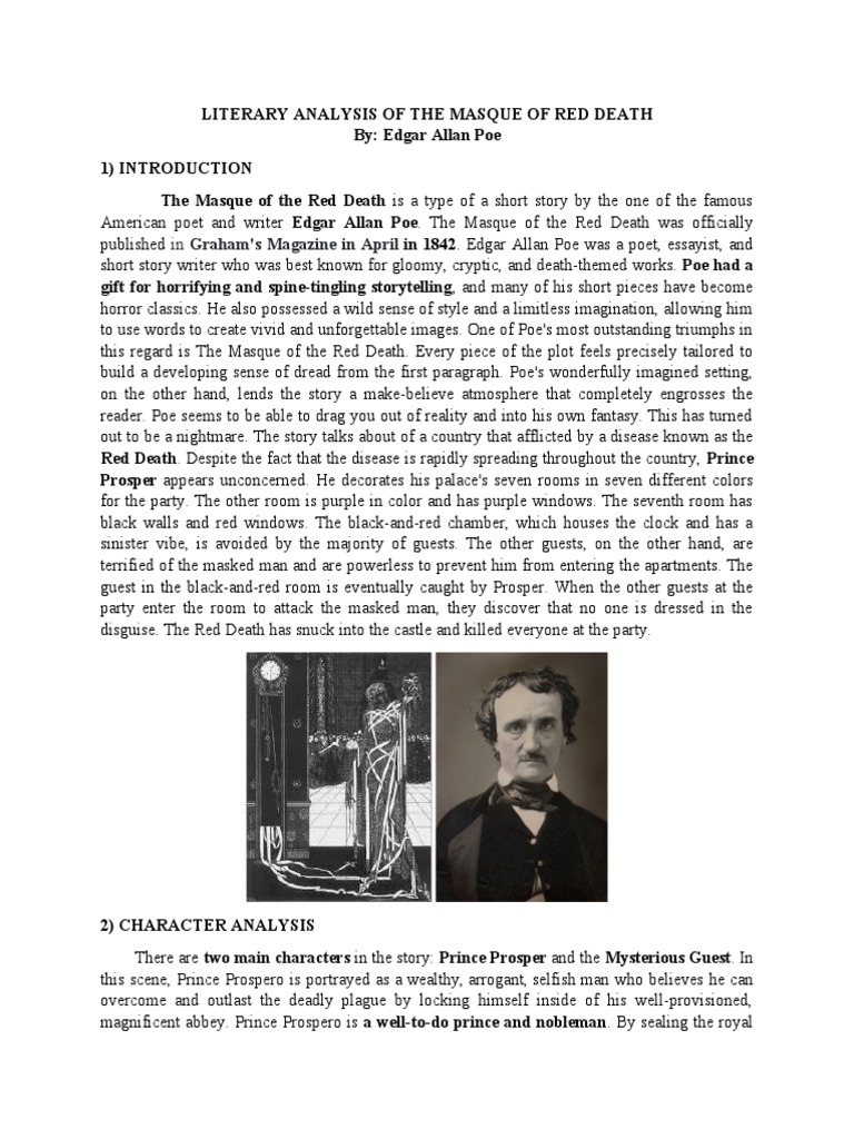 Literary Analysis of The Masque of Red Death | PDF | Sophocles