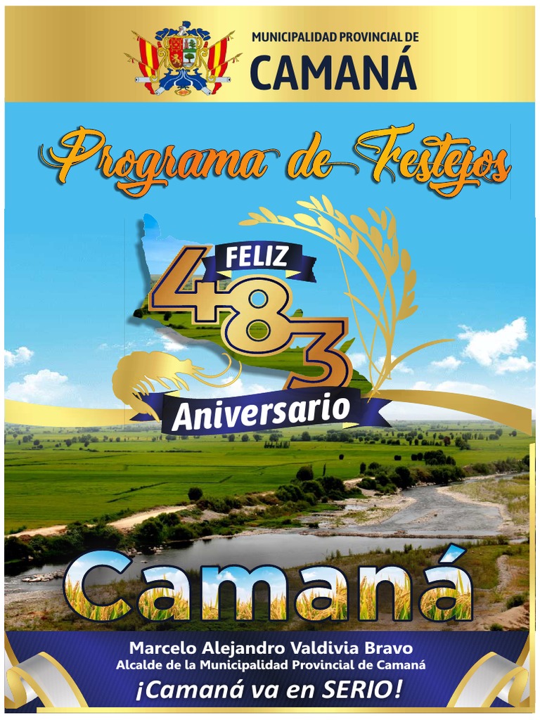 Programa de Festejos Camana 2022 | PDF