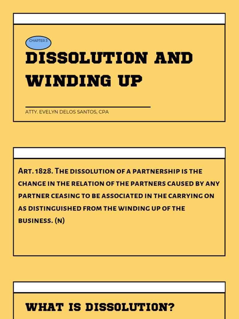 Partnership DISSOLUTION AND WINDING UP | PDF | Liquidation | Partnership