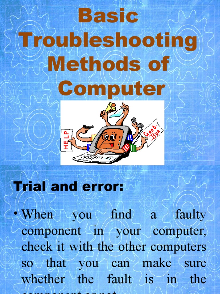 Basic Troubleshooting Methods Pdf Troubleshooting Computing
