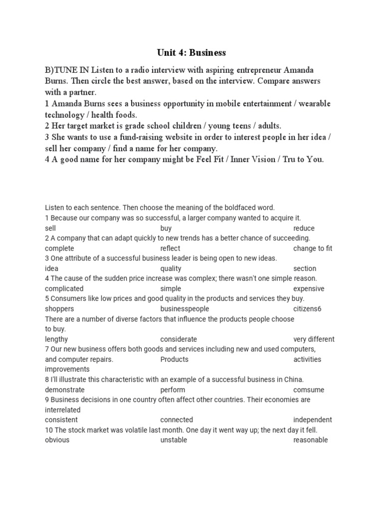 Unit 4 Business | PDF | Communication | Economies