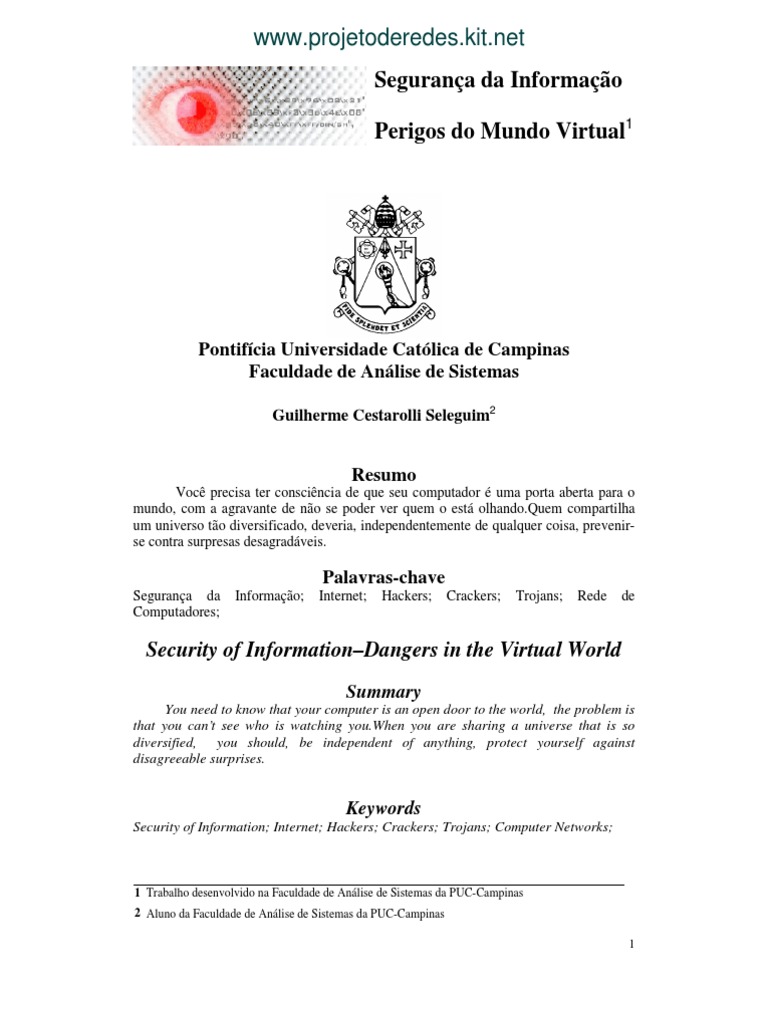 Seguranca Da Informacao-Perigos Do Mundo Virtual | PDF