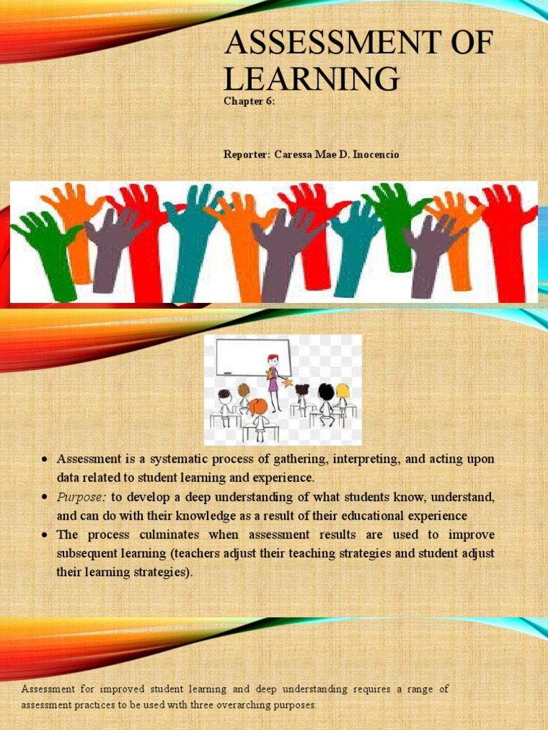 Chapter6 Assessment of Learning | PDF | Educational Assessment | Behavior Modification