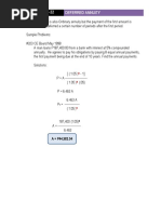 HANDOUT #8.2 - Solved Problems in Annuity Due | PDF | Interest | Loans