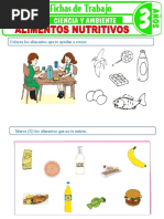 Fichas Pictogramas Comidas y Bebidas | PDF