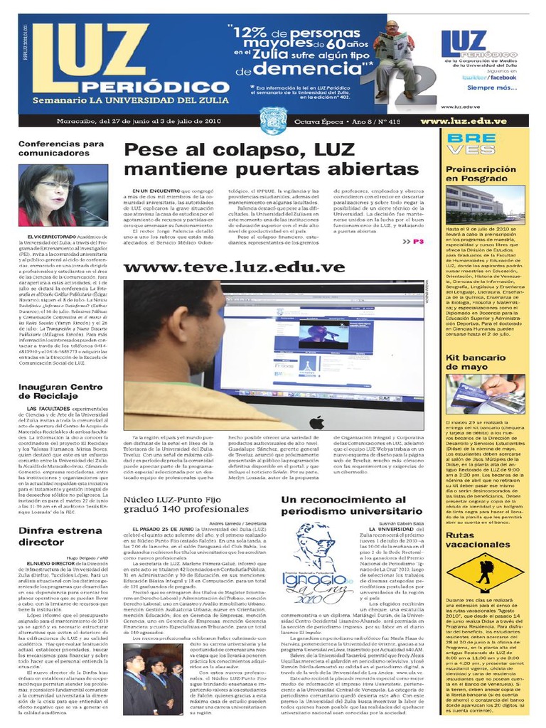 LUZ Periodico - No. 419 | PDF