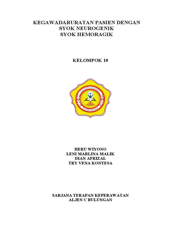 Kel 10 Syok Neurogenik Dan Hemoragik | PDF