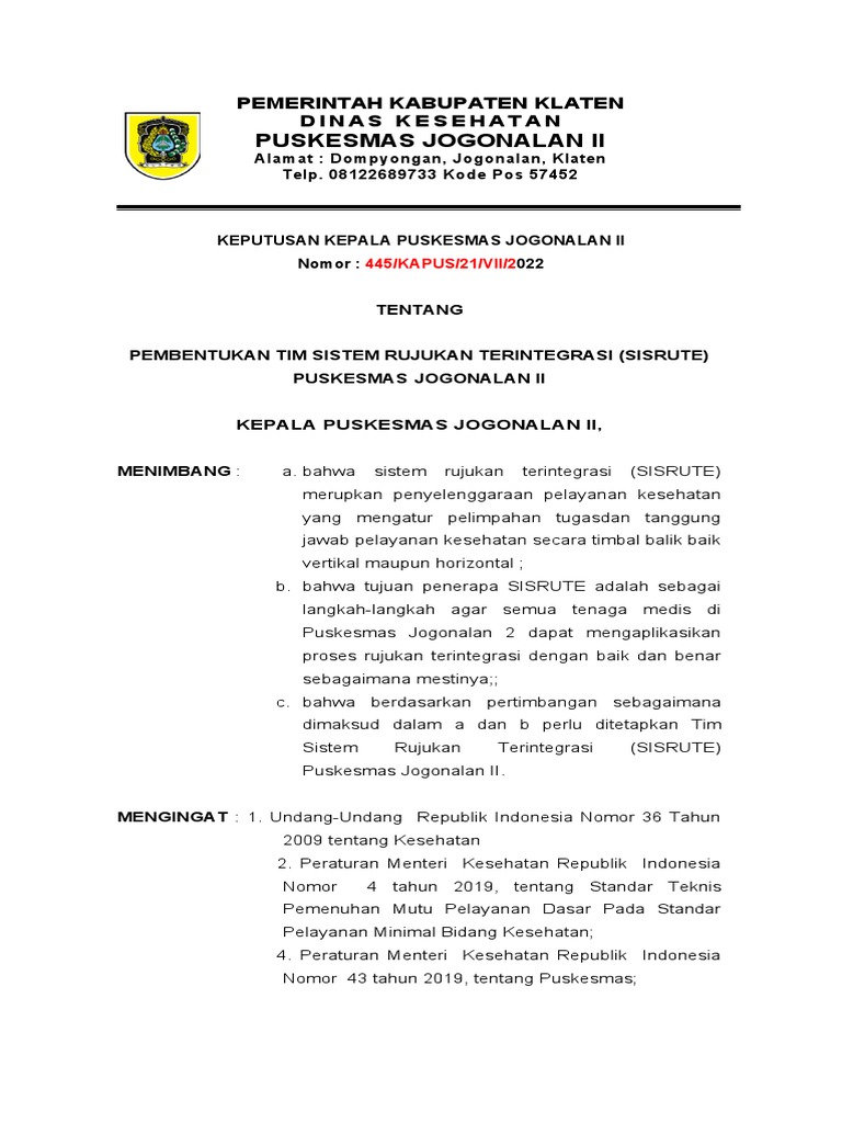 SK Tim Sisrute | PDF