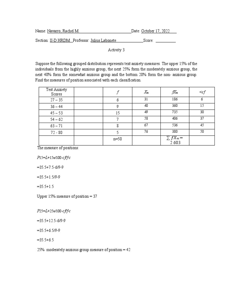 Rama Daryl Marie C. Module 5 Bustat Elestat Act. 3 | PDF | Anxiety ...