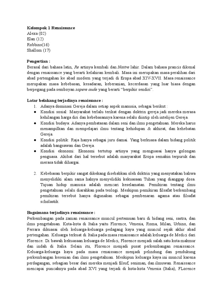 Reinassance | PDF