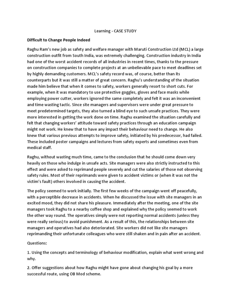 Learning - Case Study | PDF