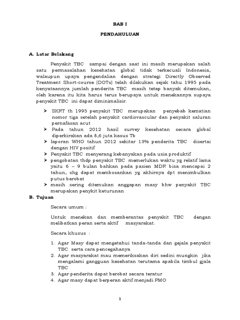 Pedoman Program p2 TBC Dan Rencana Keg Tahun 2016 Di Puskesmas Bagendit | PDF