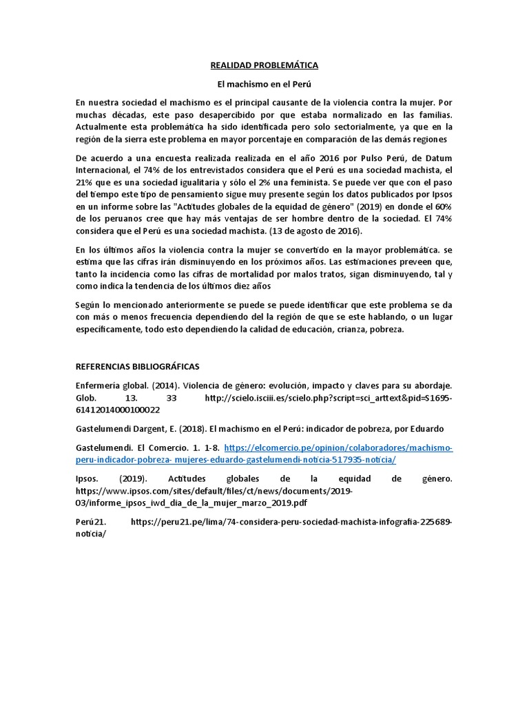 Caso - Realidad Problemática | PDF