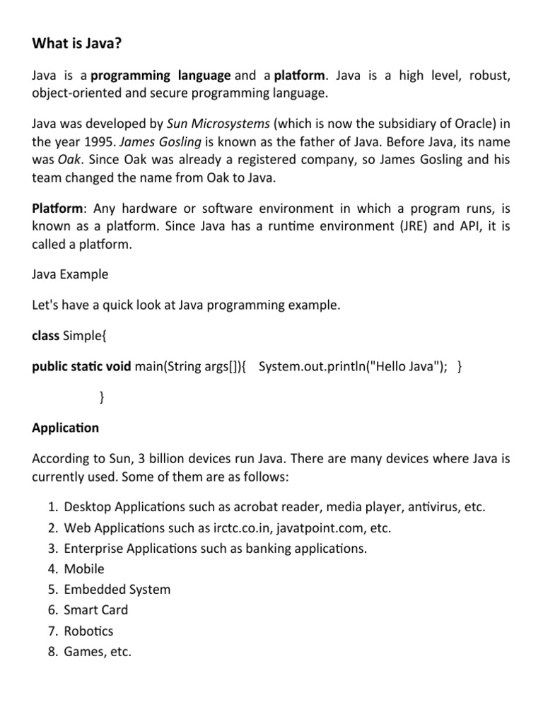 Intro To Java | PDF | Java (Programming Language) | C++