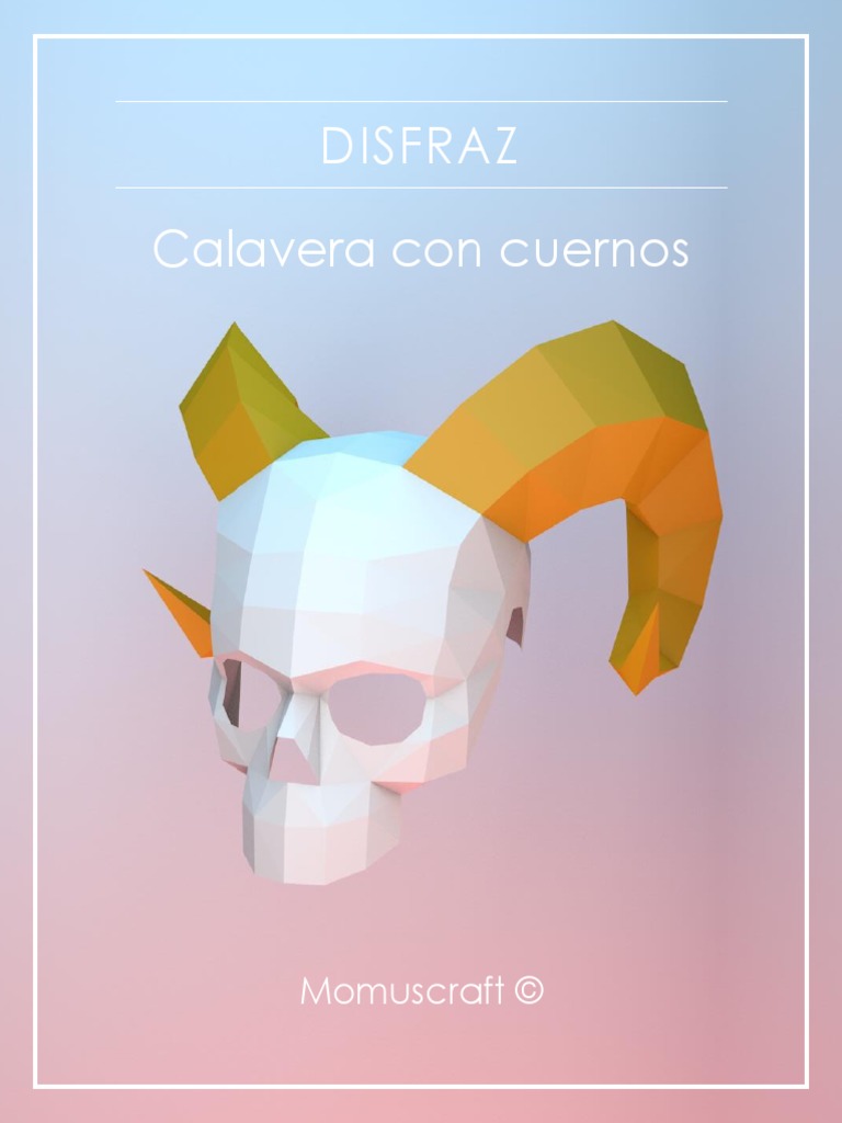 Plantillas para Máscaras de Calavera con Cuernos | PDF