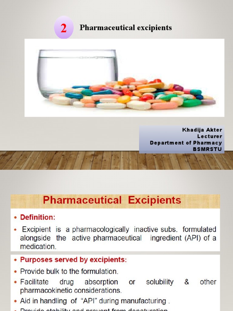 Pharmaceutical Excipients | PDF | Antioxidant | Physical Chemistry