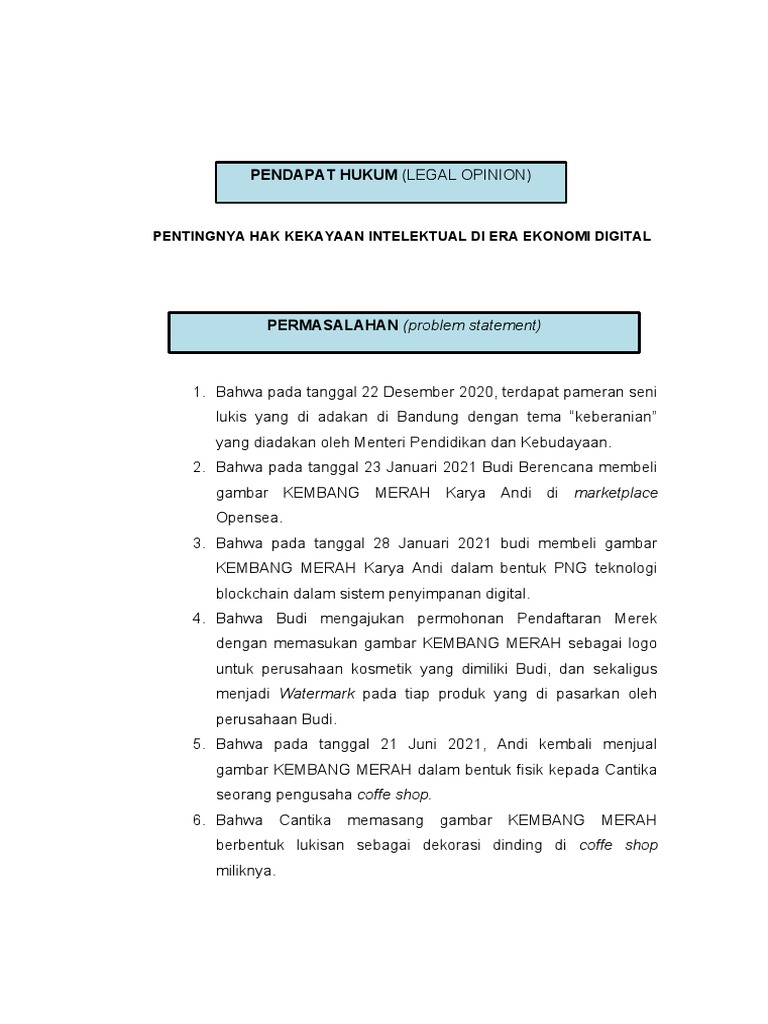 Lo Pentingnya Hak Kekayaan Intelektual Di Era Ekonomi Digital | PDF Lo Pentingnya Hak Kekayaan Intelektual Di Era Ekonomi Digital | PDF