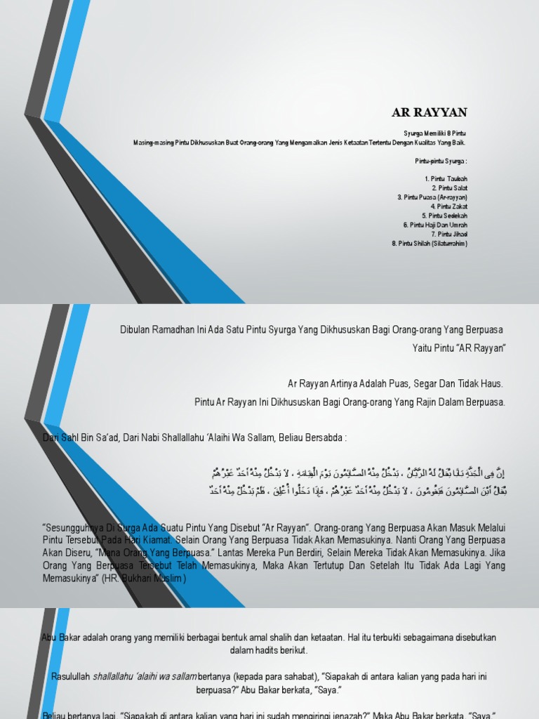 Materi - Pintu Surga Ar Rayyan | PDF