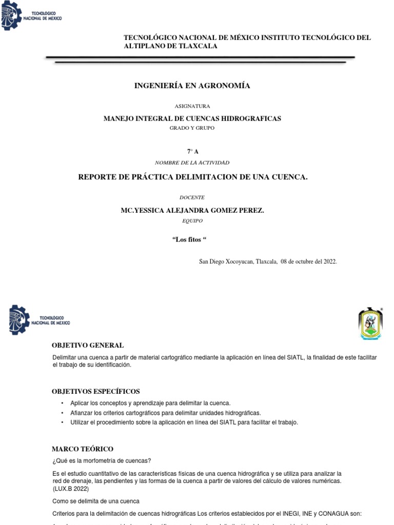 Delimitación y análisis morfométrico de una cuenca hidrográfica ...