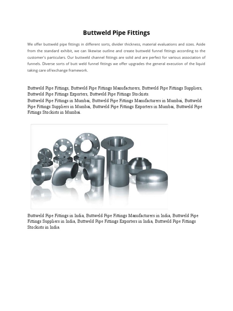 Customized Buttweld Pipe Fittings | PDF | Technology & Engineering