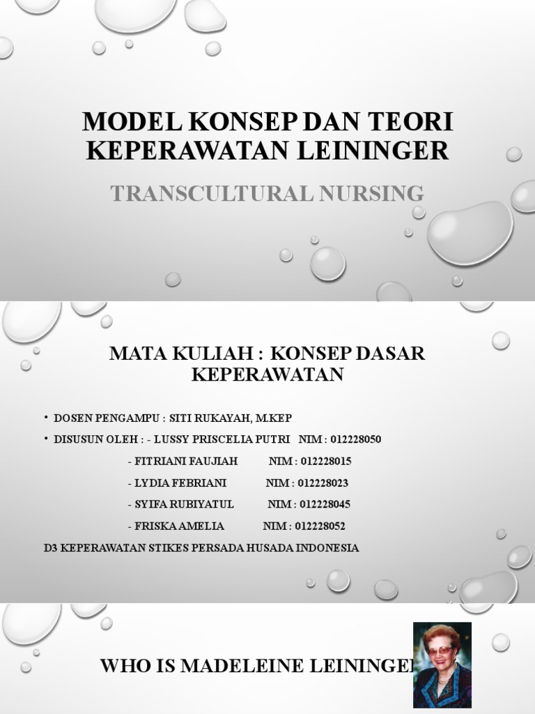 Model Konsep dan Teori Keperawatan Leininger: Transcultural Nursing | PDF Model Konsep dan Teori Keperawatan Leininger: Transcultural Nursing | PDF