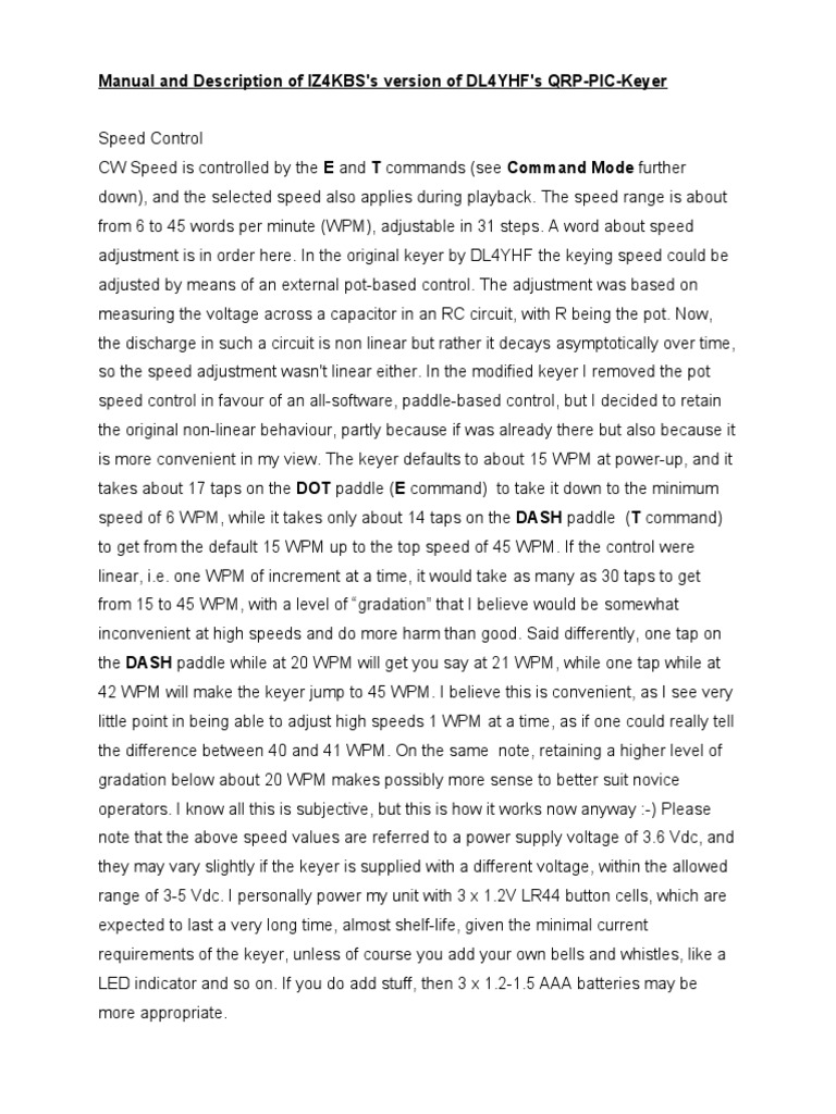 QRP Keyer4 Manual en | Download Free PDF | Computer Engineering ...