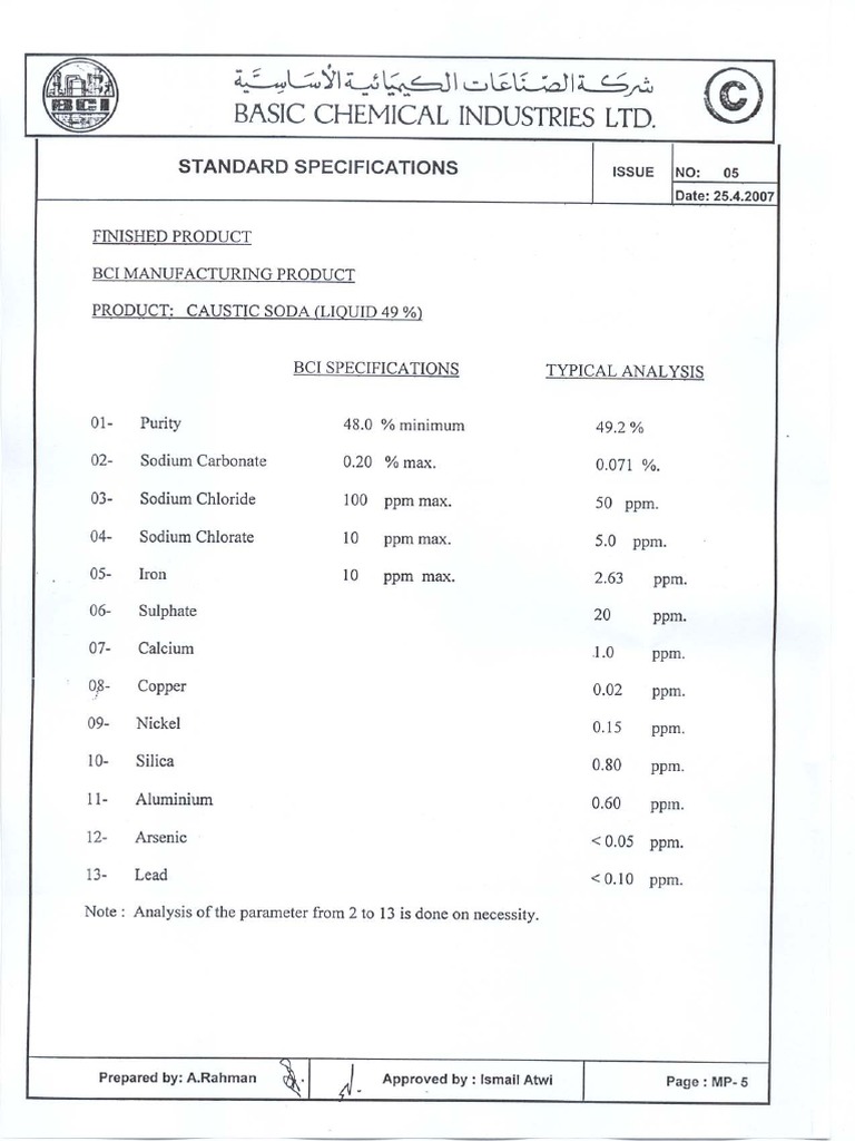 MSDS For Caustic Soda (NAOH) - 001 | PDF