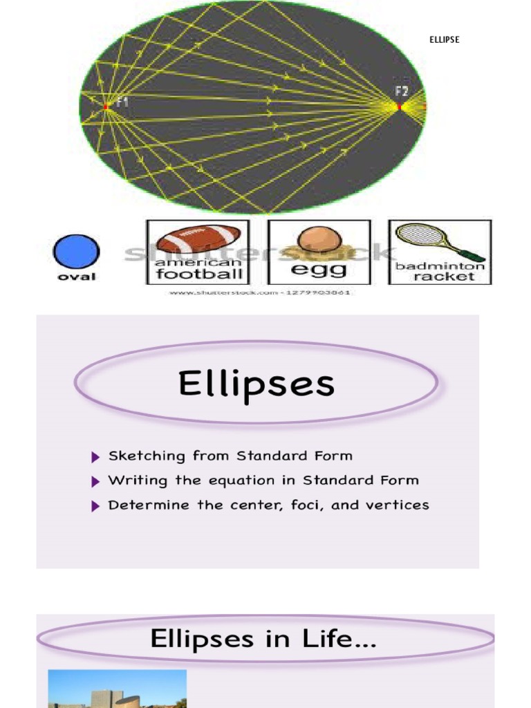 Equations and Graphs of Ellipses | PDF