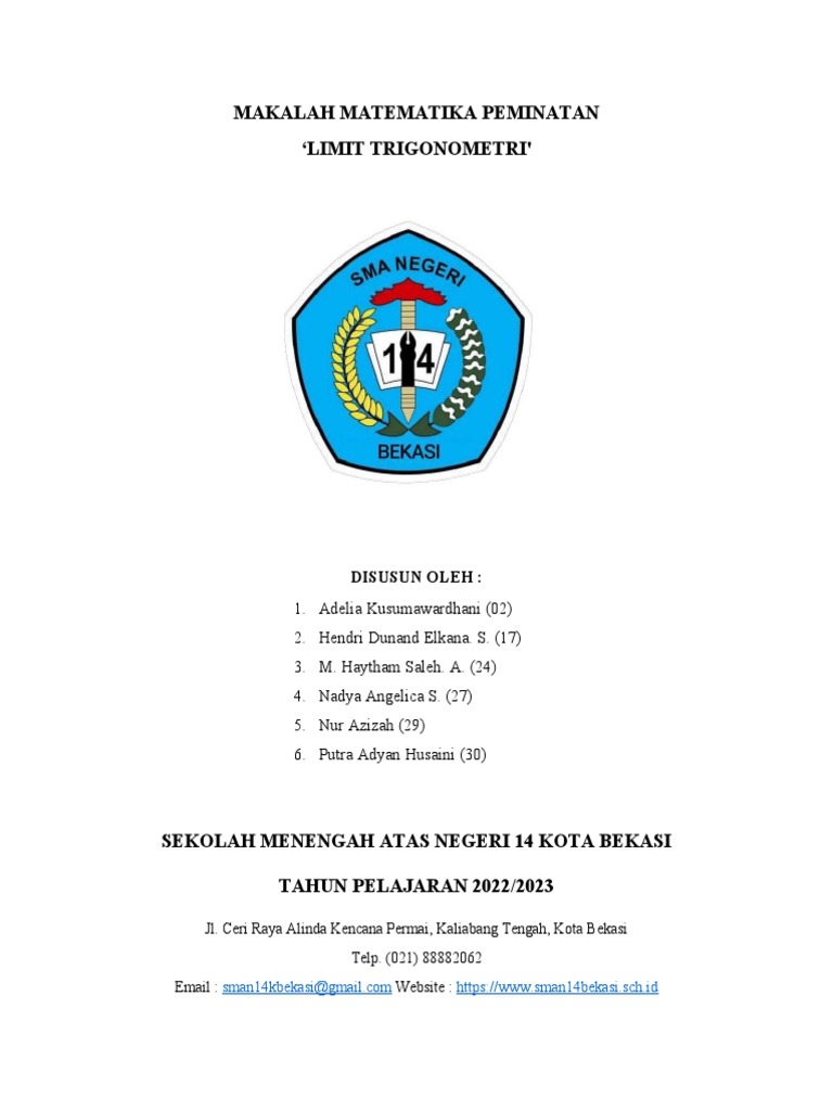 Makalah MTKP Limit Trigonometri | PDF