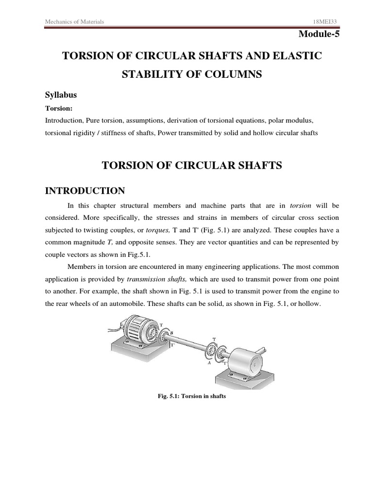 Torsion | PDF | Stress (Mechanics) | Torque