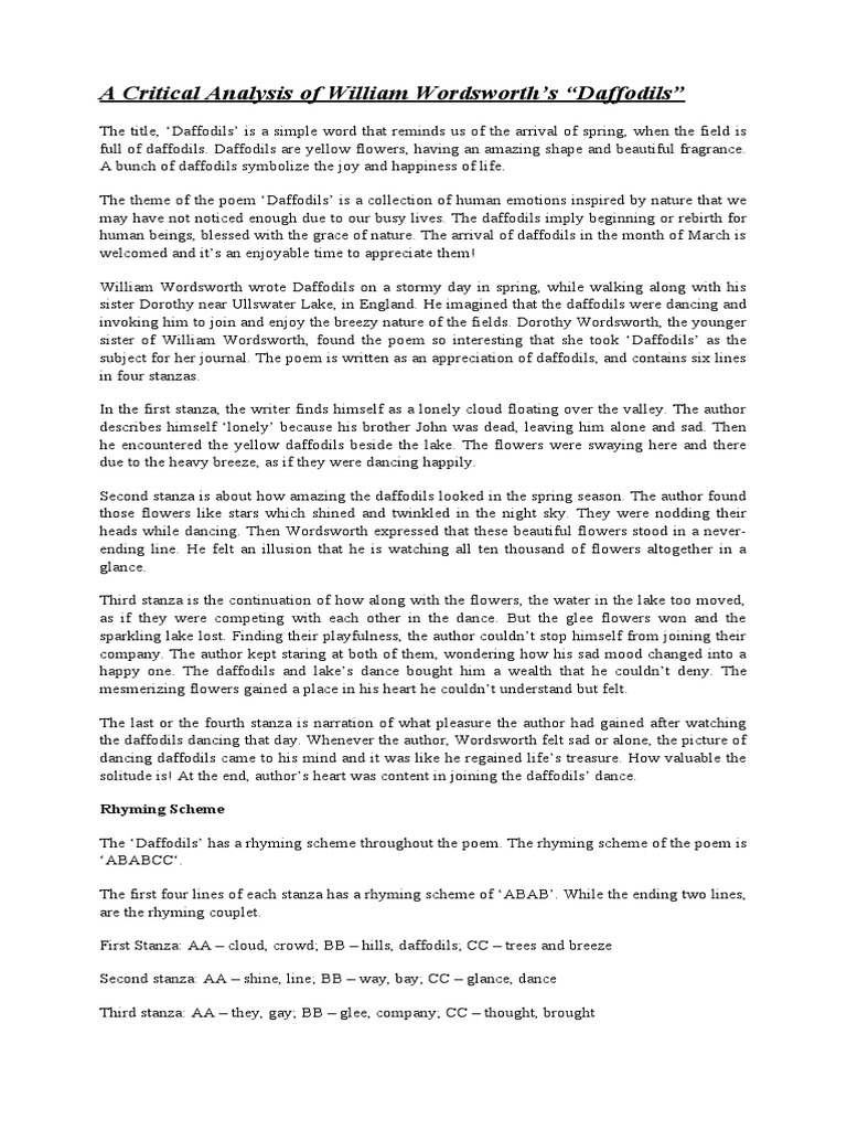 Critical Analysis | PDF | Poetry | Metre (Poetry)