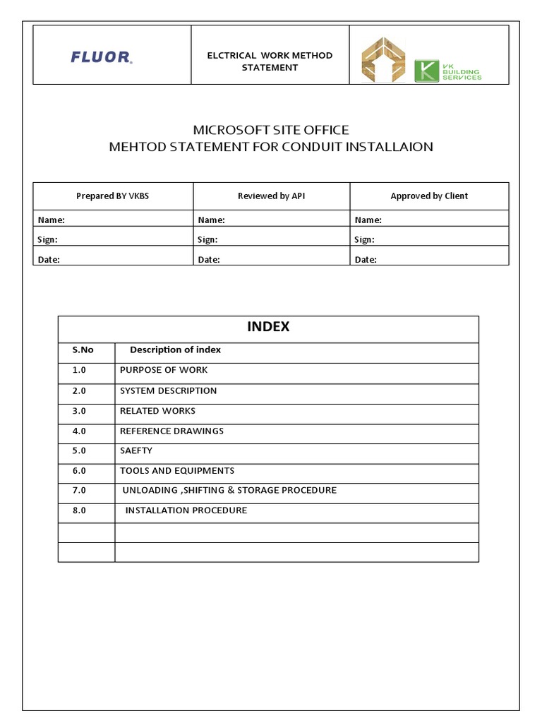 Conduit Installation WMS | PDF | Personal Protective Equipment ...