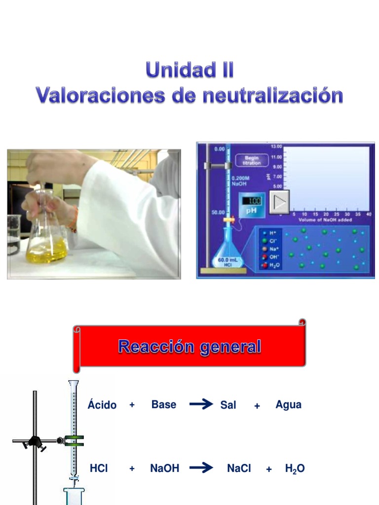 Unidad II Valoraciones Acido Base | PDF | Química | Valoración