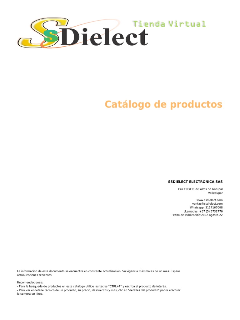 Catalogo Ssdielect | PDF | Hardware de la computadora | Redes de ...