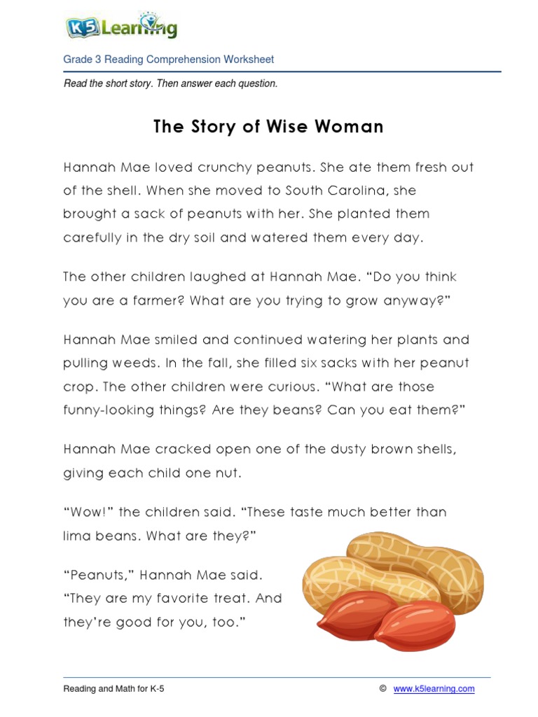 Grade 3 Story Wisewoman | PDF | Peanuts | Botany