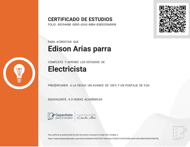 Certificado | PDF