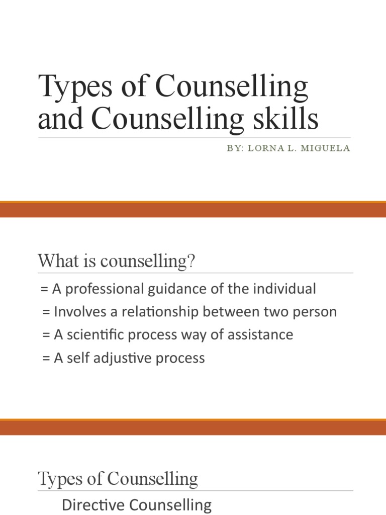 Types of Counselling Approaches | PDF | Behavioural Sciences | Cognition