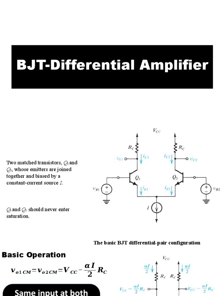 Lec 8 5 8 6BJT-Differential Amplifier | PDF | Bipolar Junction ...
