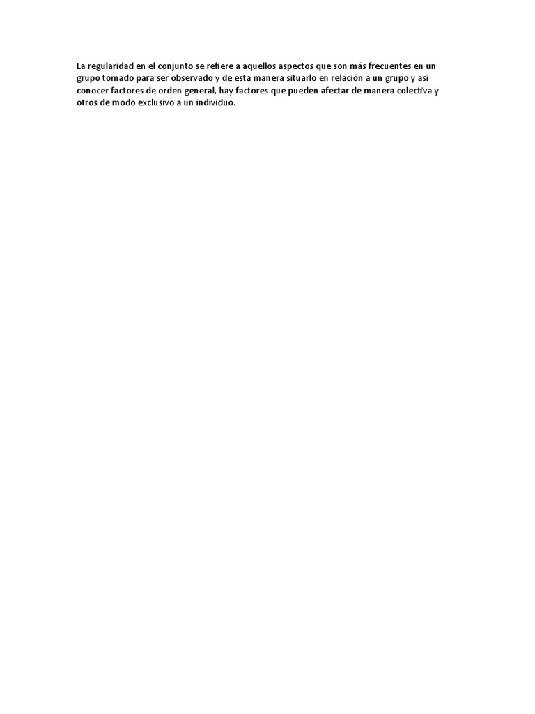 Regularidad en Grupos y Factores Individuales | PDF | Crecimiento ...