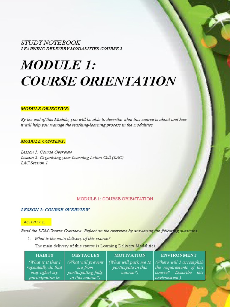 LAC - MODULE 1 Activities | PDF | Learning | Teachers