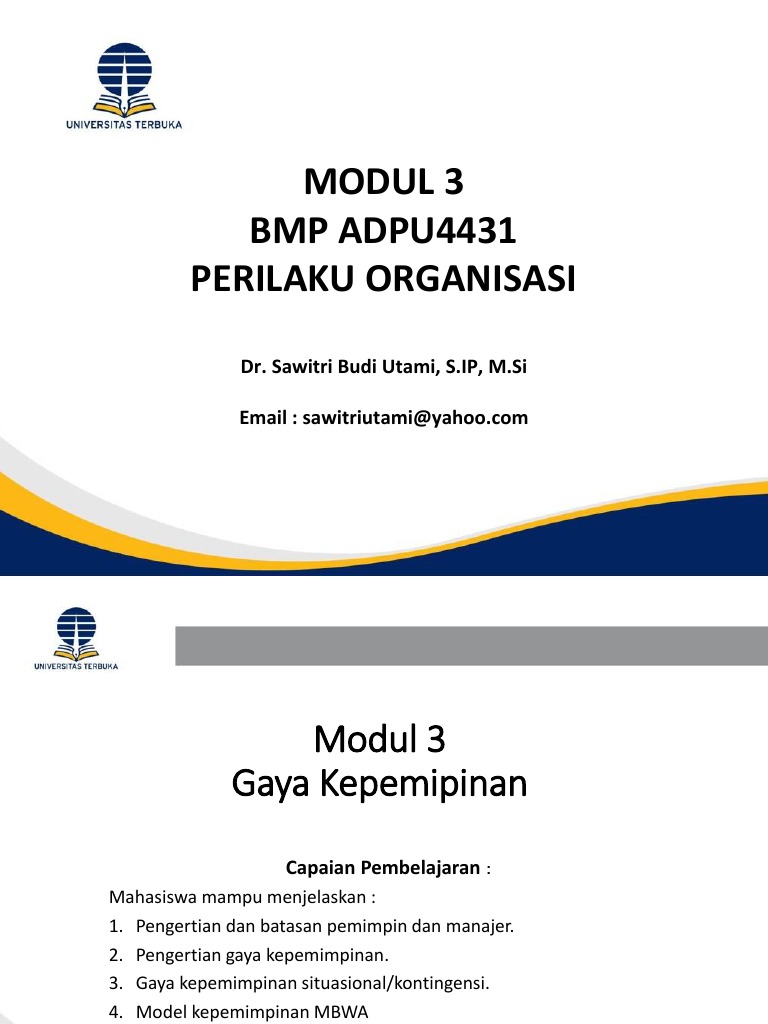 Adpu4431 Perilaku Organisasi | PDF