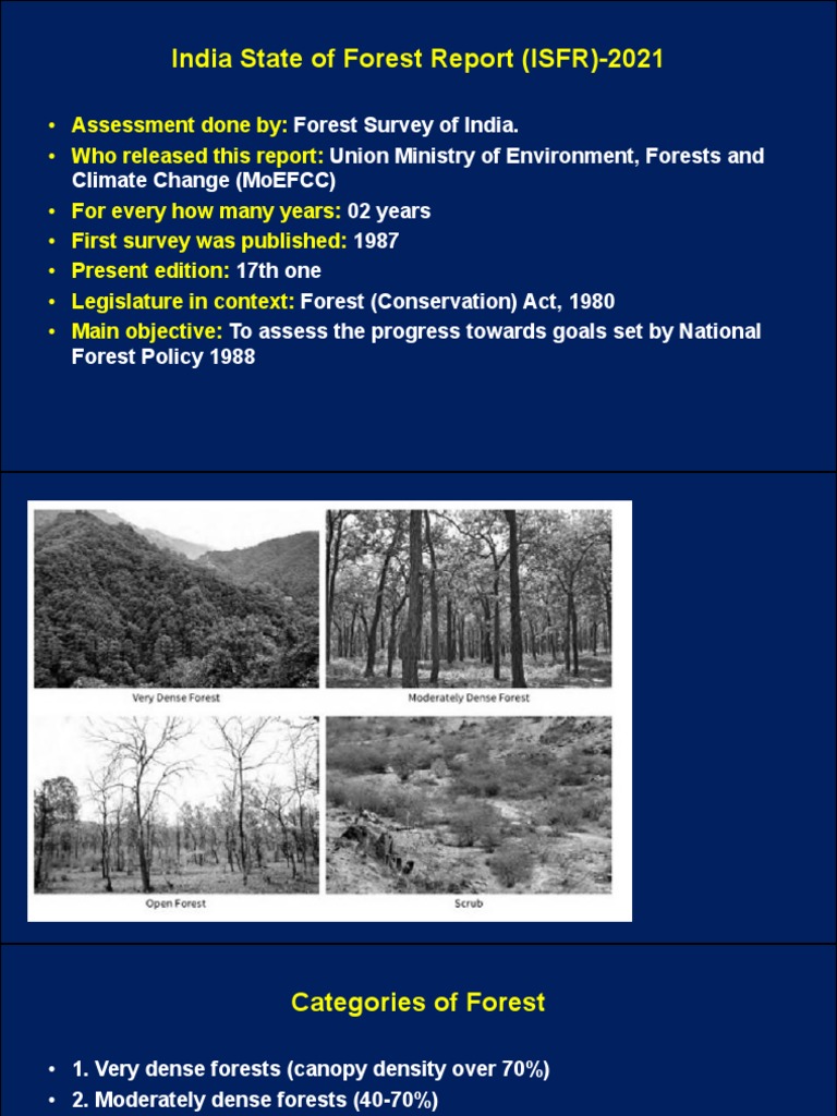 Indian State of Forest Report 2021 | PDF | Forests | Forestry