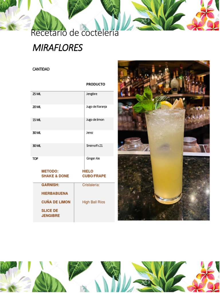 Recetario de Coctelería | Descargar gratis PDF | Bebida | Recreación