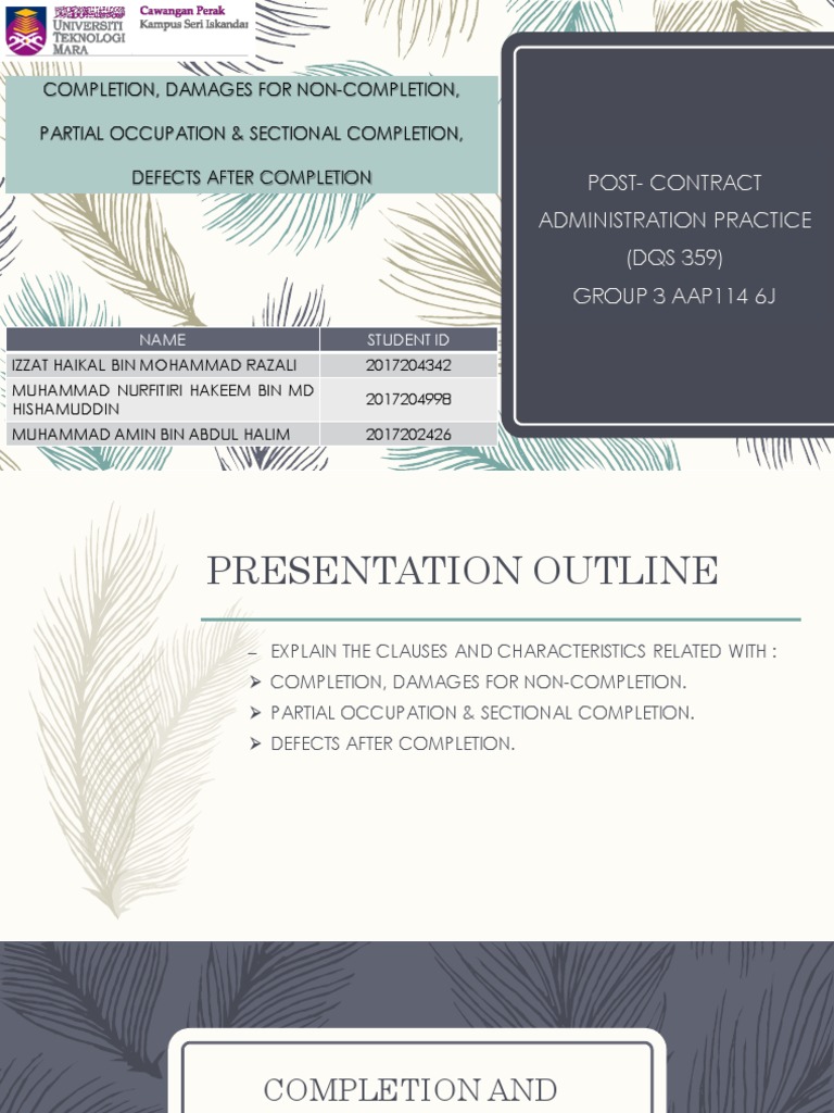 Non-Completion and Liquidated Damages | PDF | Damages | Liquidated Damages