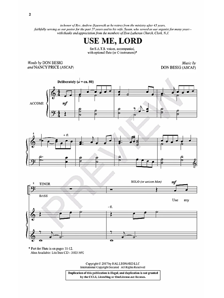 Use Me Lord SATB | PDF