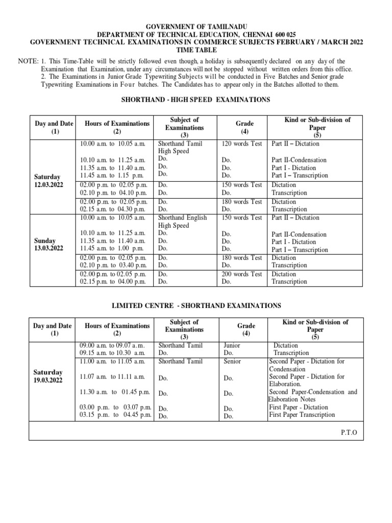 Gte Timetable 2022 | PDF | Writing