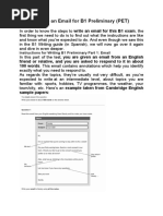 How To Write An Email For B1 Preliminary | PDF | Question | English ...