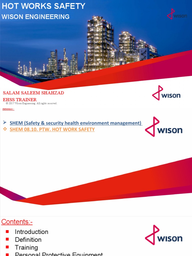 Hot Works Safety | PDF | Welding | Construction