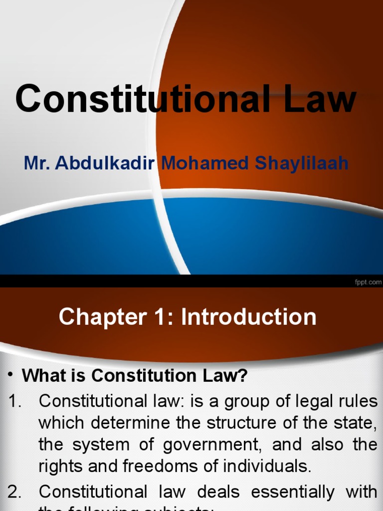 Constitutional Law | PDF | Separation Of Powers | Constitution